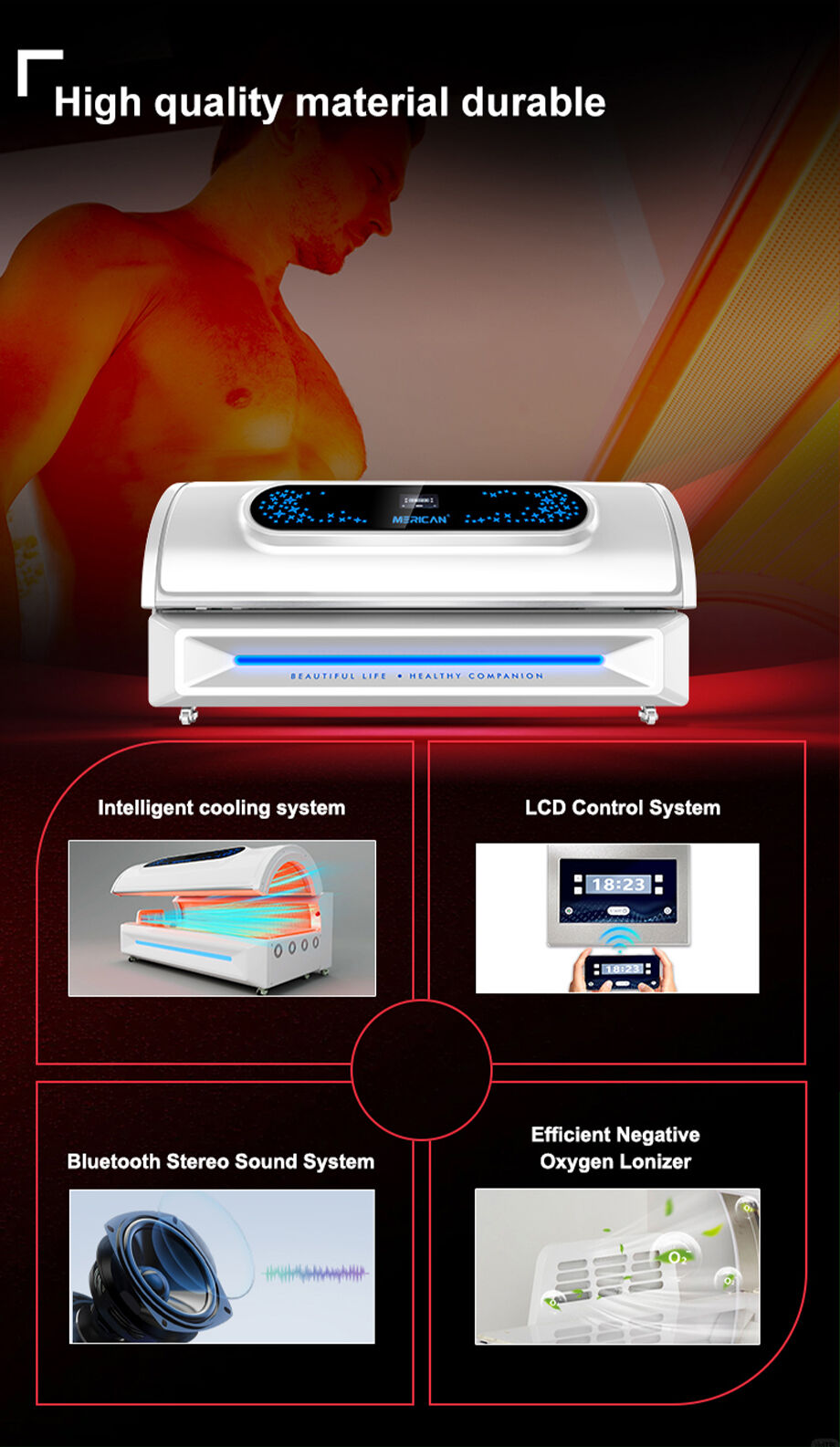 Full Spectrum Pdt Machine M6n Red Light Infrared Therapy Bed For Whole ...