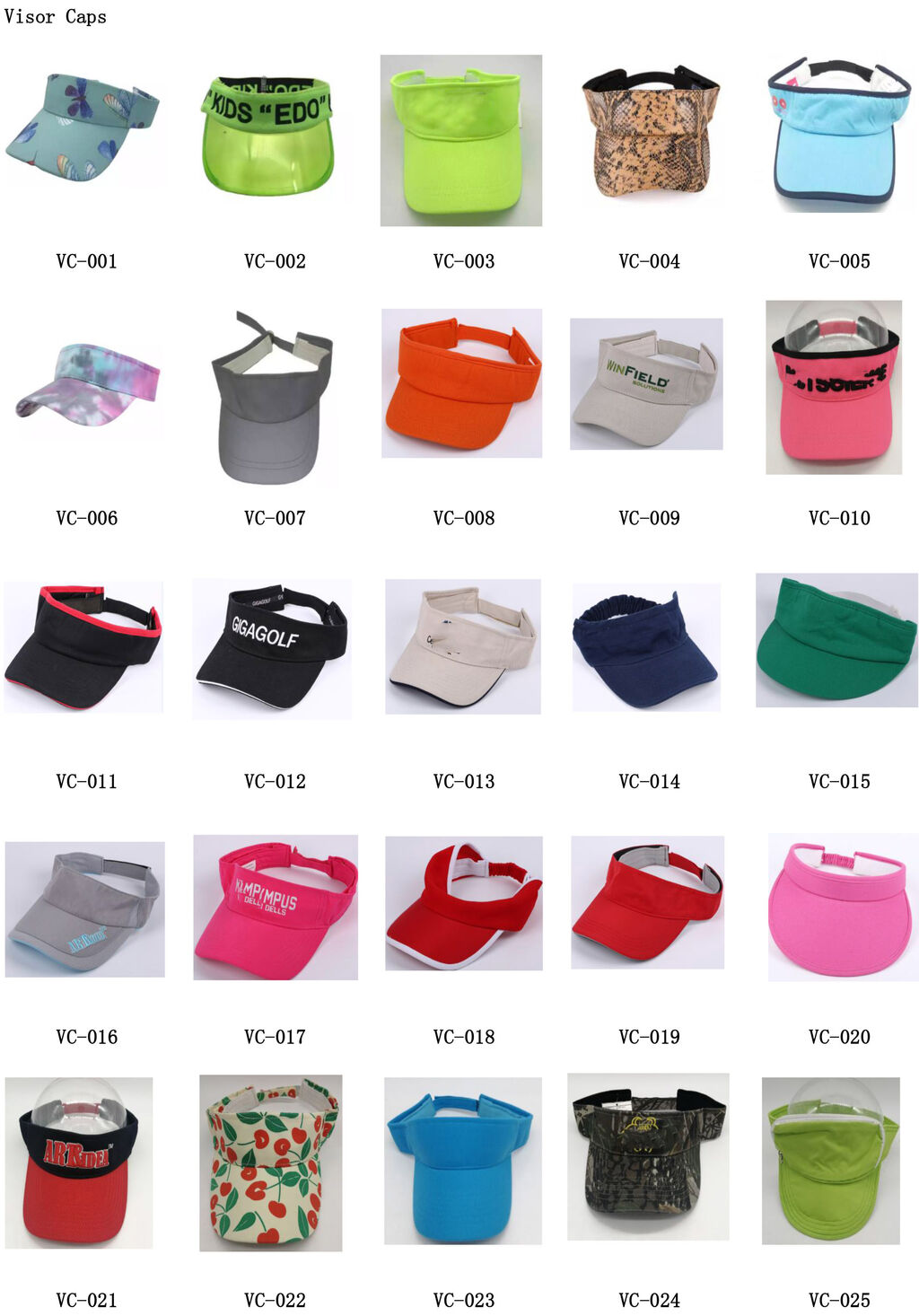 100% Cotton Black Visor Caps Hats Golf Caps With 3d Embroidery For ...