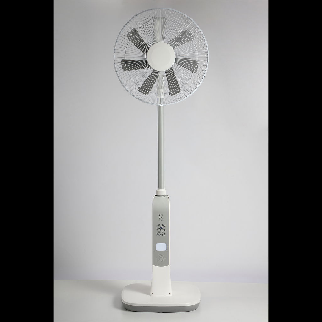 16 Inch Solar Charging Pedestal Fan Solar Electric Ac/dc Stand Floor ...