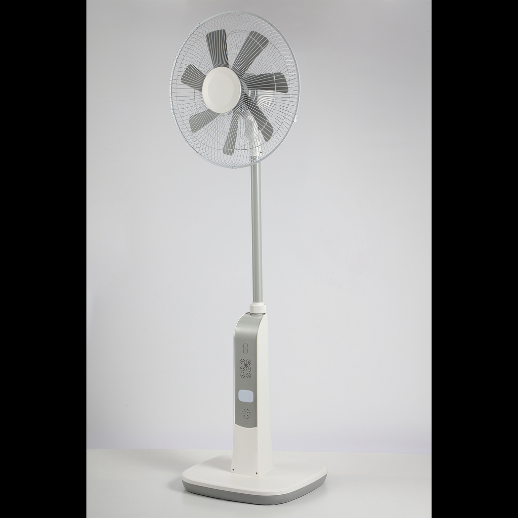 16 Inch Solar Charging Pedestal Fan Solar Electric Ac/dc Stand Floor ...