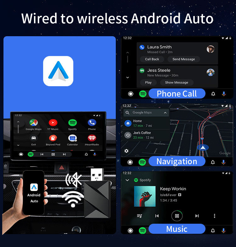 Carplay & Android Auto Mini Carplay Dongle Usb-a Port Wireless Carplay ...