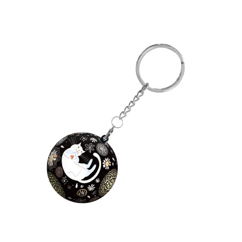 3d Spherical Keychain Puzzle Fan Surrounding Pendant Creative Diy ...