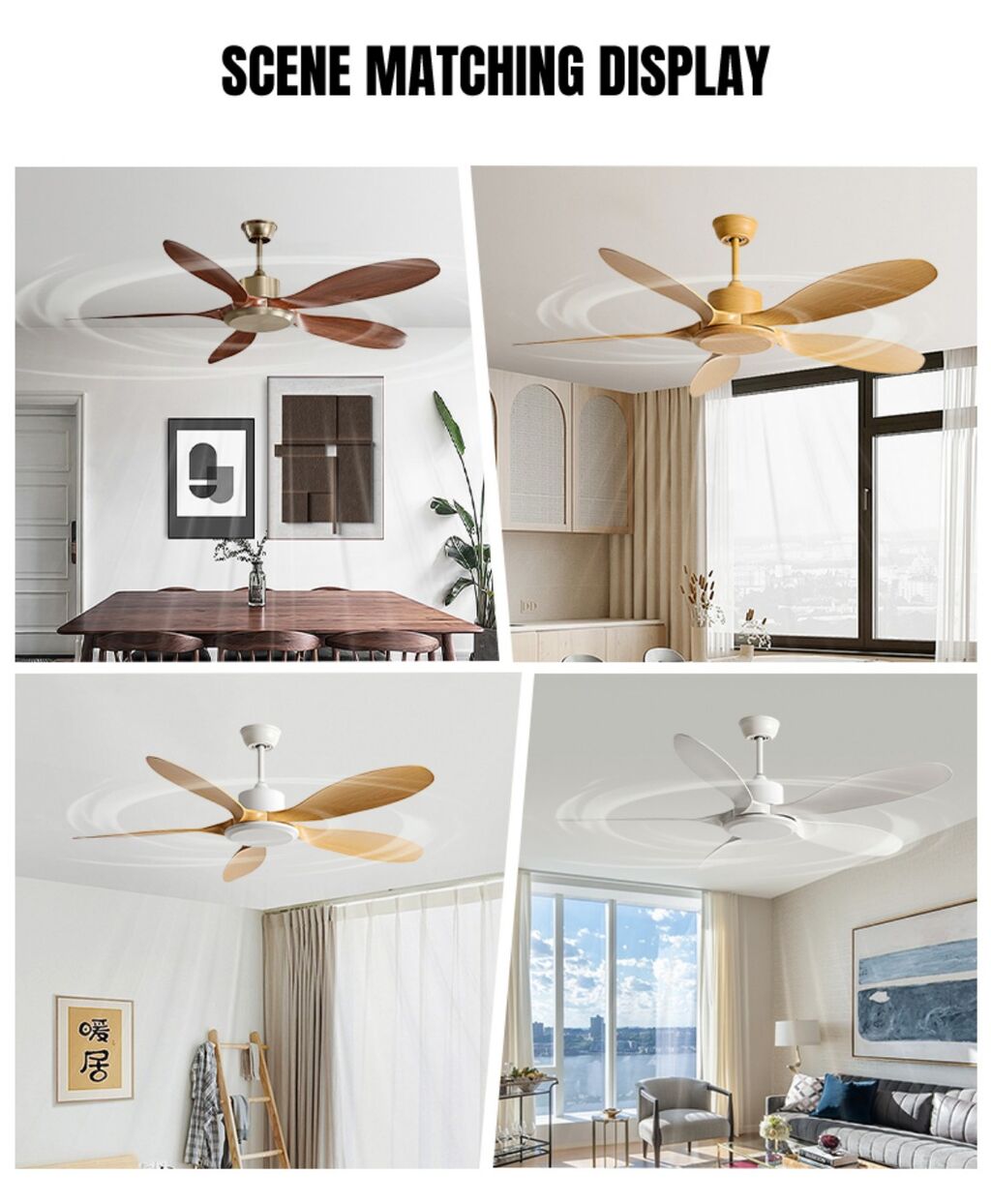 Factory Price 3-blade 46" Modern Ceiling Fan With Light Abs Lamp Body ...