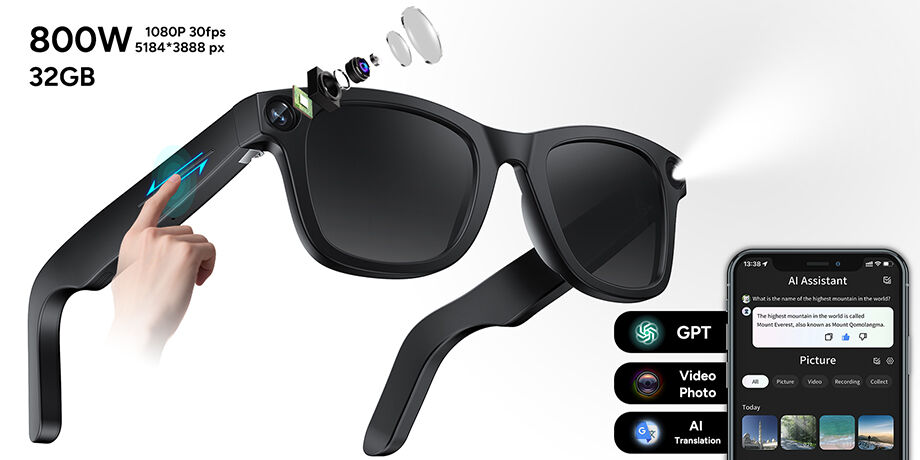 New Function Heycyan App Nty16 Ai Glasses Ai Voice Assistant Sports ...