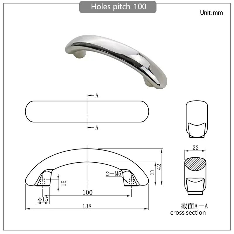 304 Stainless Steel Arched Handle Industrial Electrical Automation ...