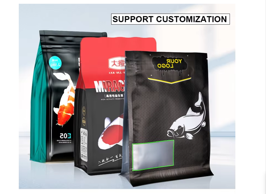 Custom Printed Clear Front Plastic Zipper Fish Feed Bolsas Fishing Bait ...