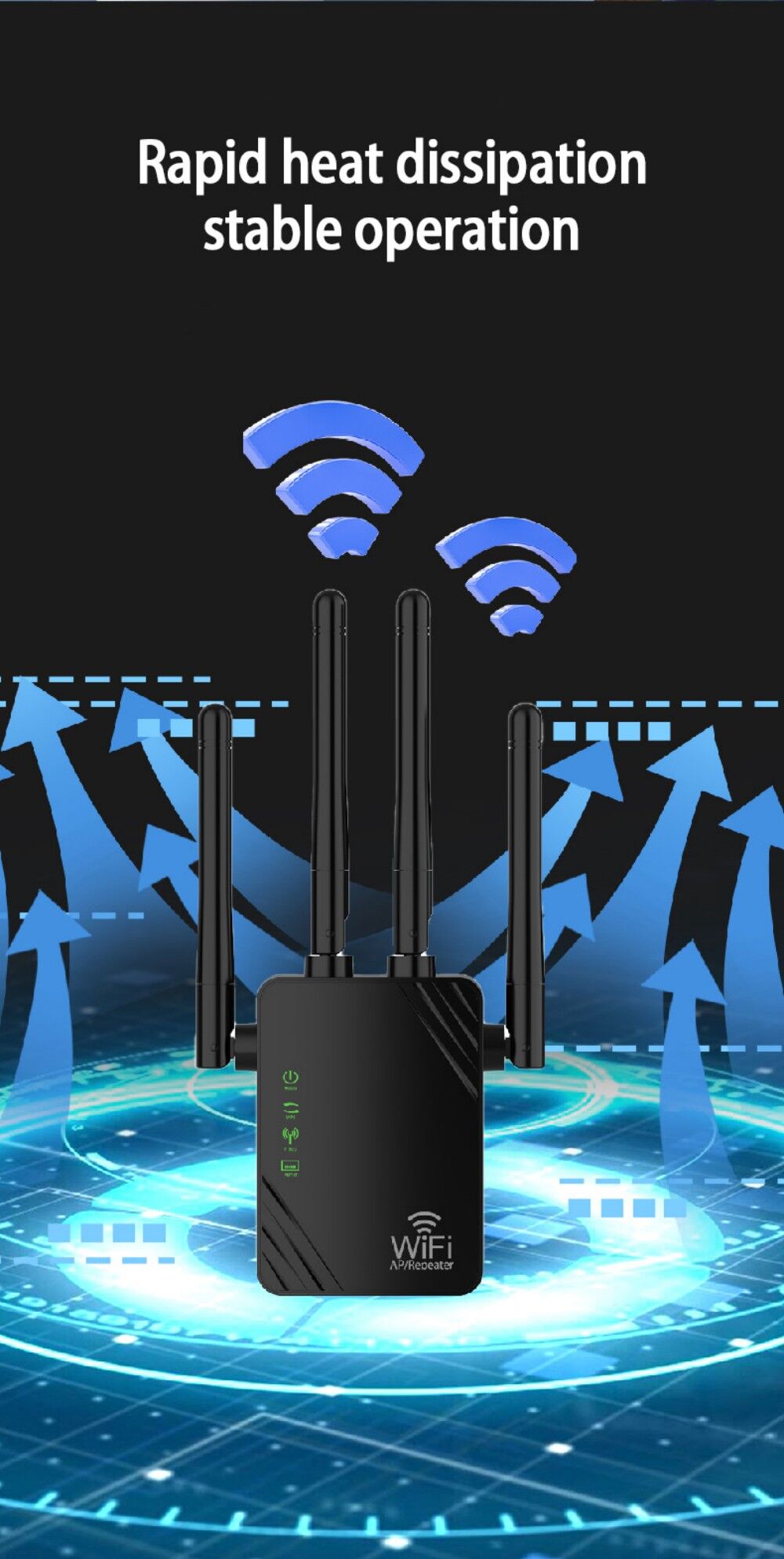 Hot Selling Wifi Repeater, 1200mbps Dual Band 5g, High Gain Antenna ...