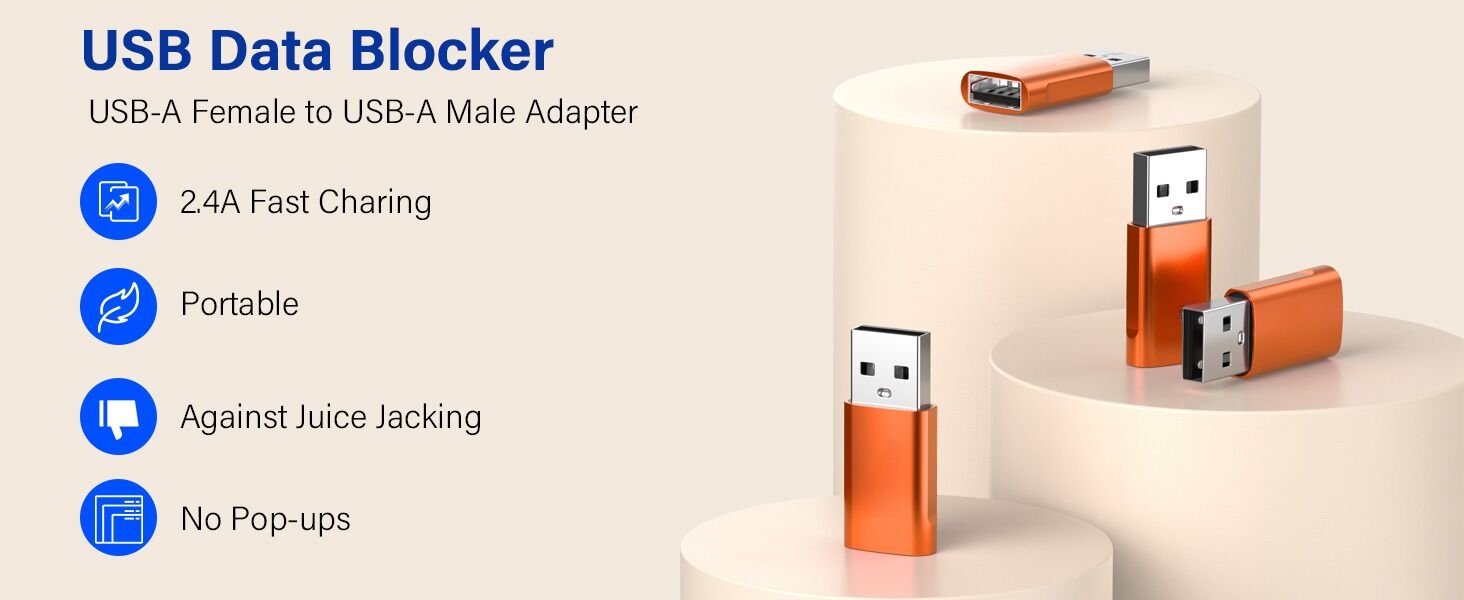 Usb Data Blocker, Usb-a Defender Only For Quick Charge, Protect Against Juice Jacking, Refuse ...