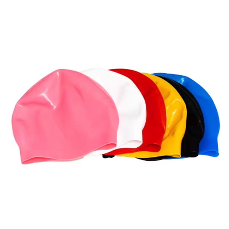 Cross-border Swim Cap Adult Silicone Earbuds Swim Gear Cool Bike Swim ...