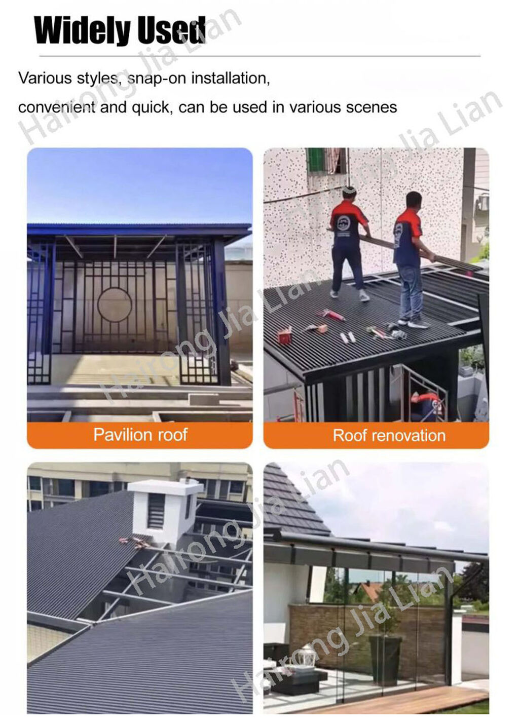 Weatherproof Double Layer Aluminum Roof Tile Cladding With Fire ...