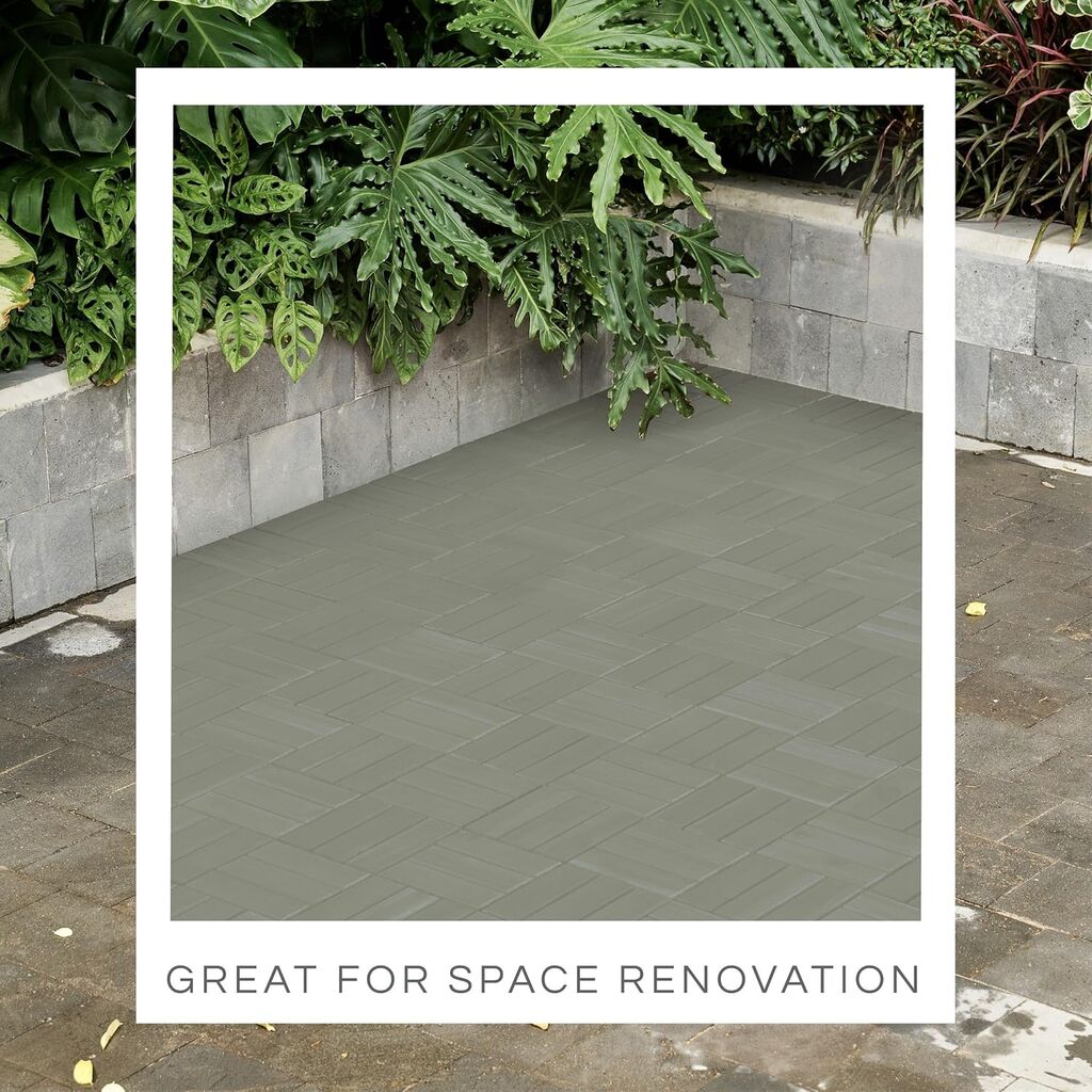 10 Pcs Interlocking Deck Tiles, Patio Flooring - Outdoor Waterproof ...