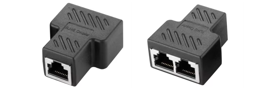Rj45 Splitter To 2 Female Stp 8p8c Nickel-plated Ethernet Y Adapter For ...