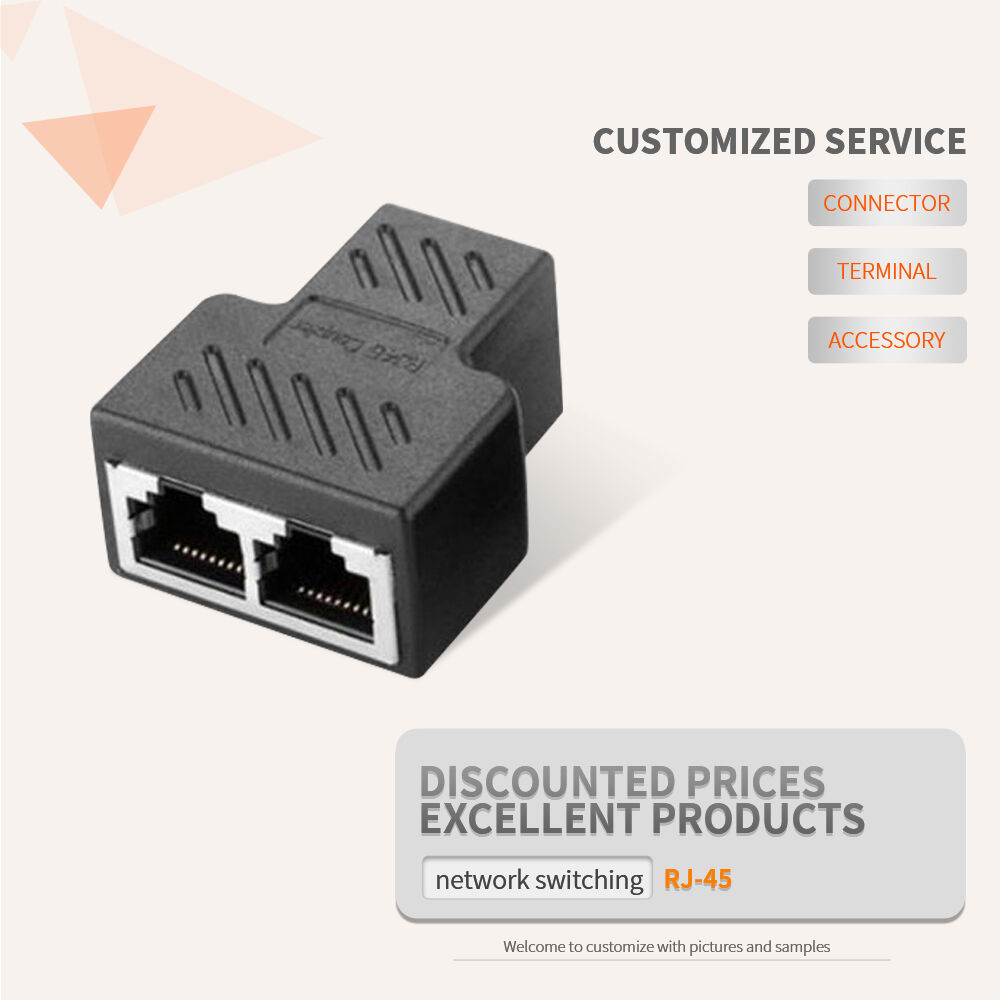 Rj45 Splitter To 2 Female Stp 8p8c Nickel-plated Ethernet Y Adapter For ...
