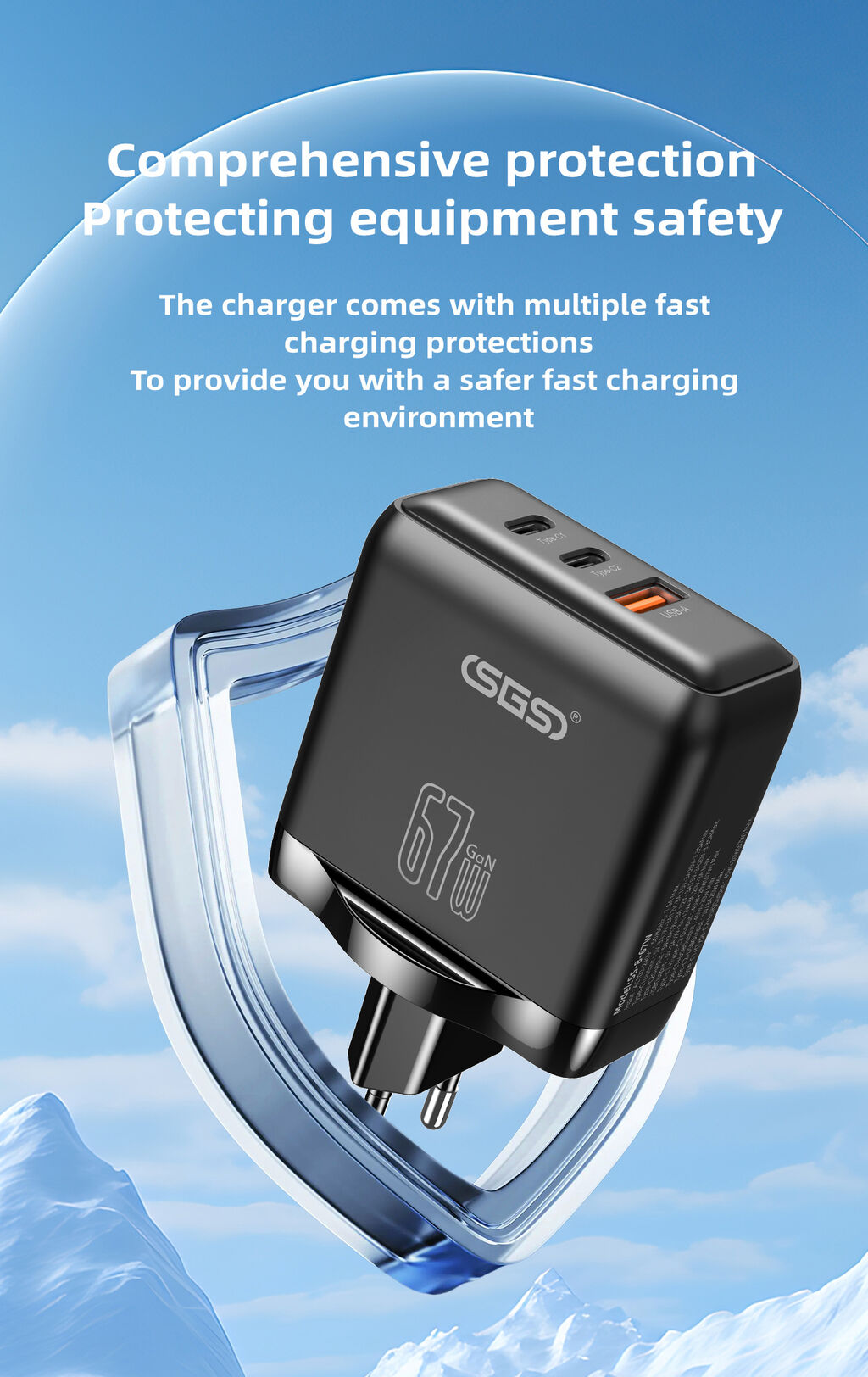 Unique Design Fast Charging Type C Charging Head For Travel, Type C ...