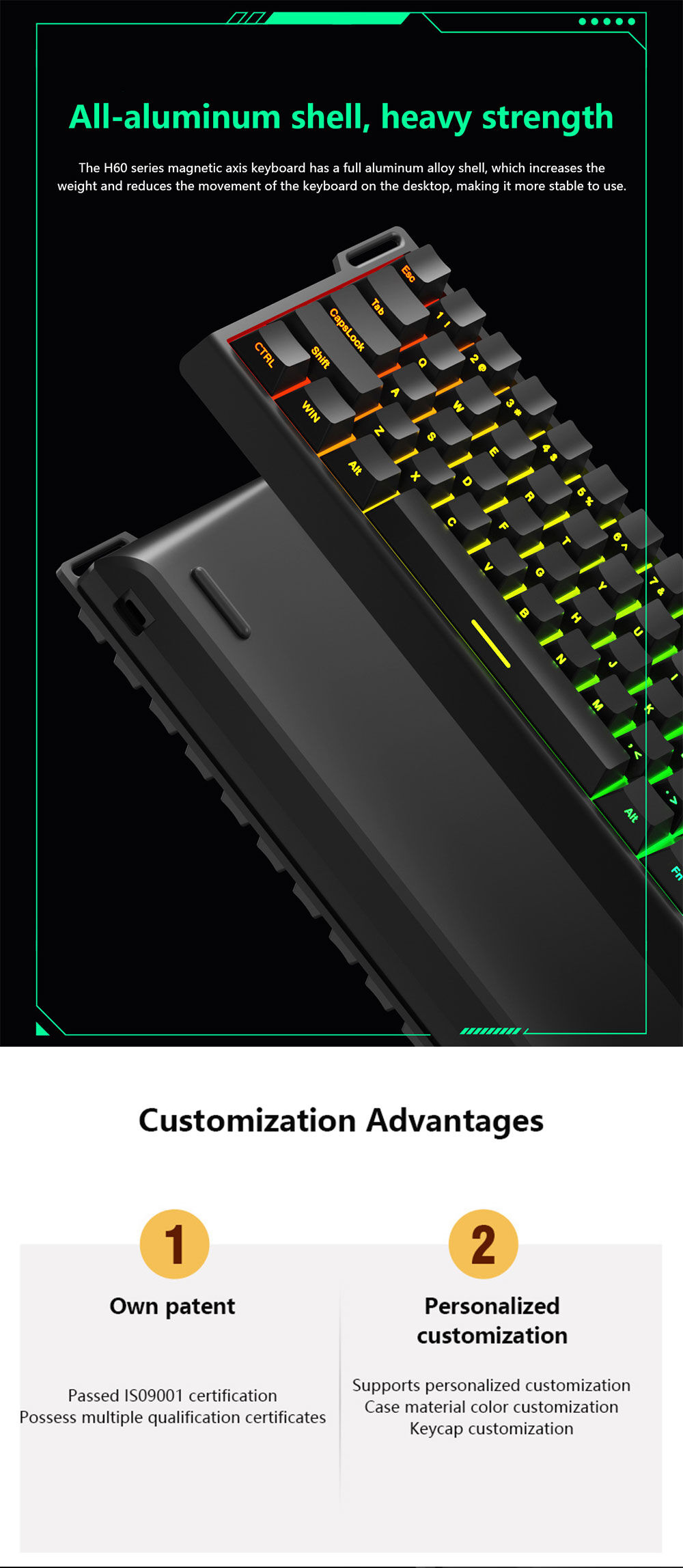 Supplier Aluminum Tuotuo Mechanical Magnetic Axis Keyboard Contour Line ...