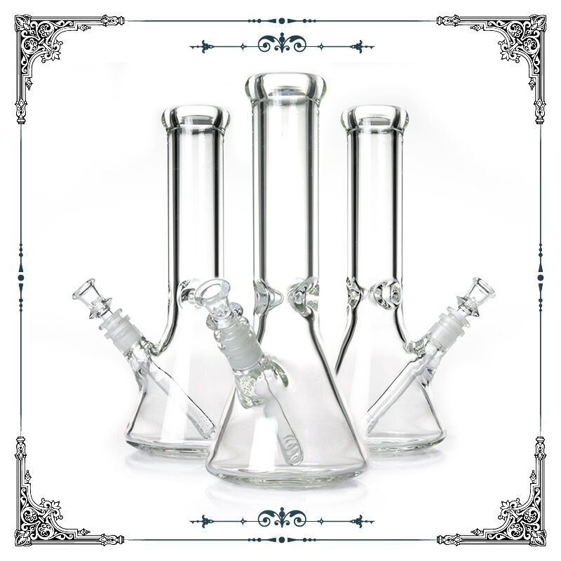 Wholesale 12 Inches 9mm Thick Base Clear Glass Water Pipe Tabacco ...