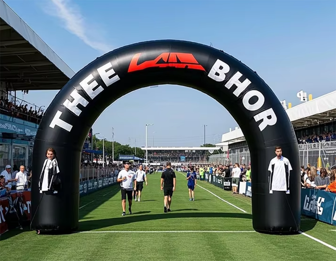 Trade Show Racing Gate Banner And Banner Tension Fabric Background Arch ...