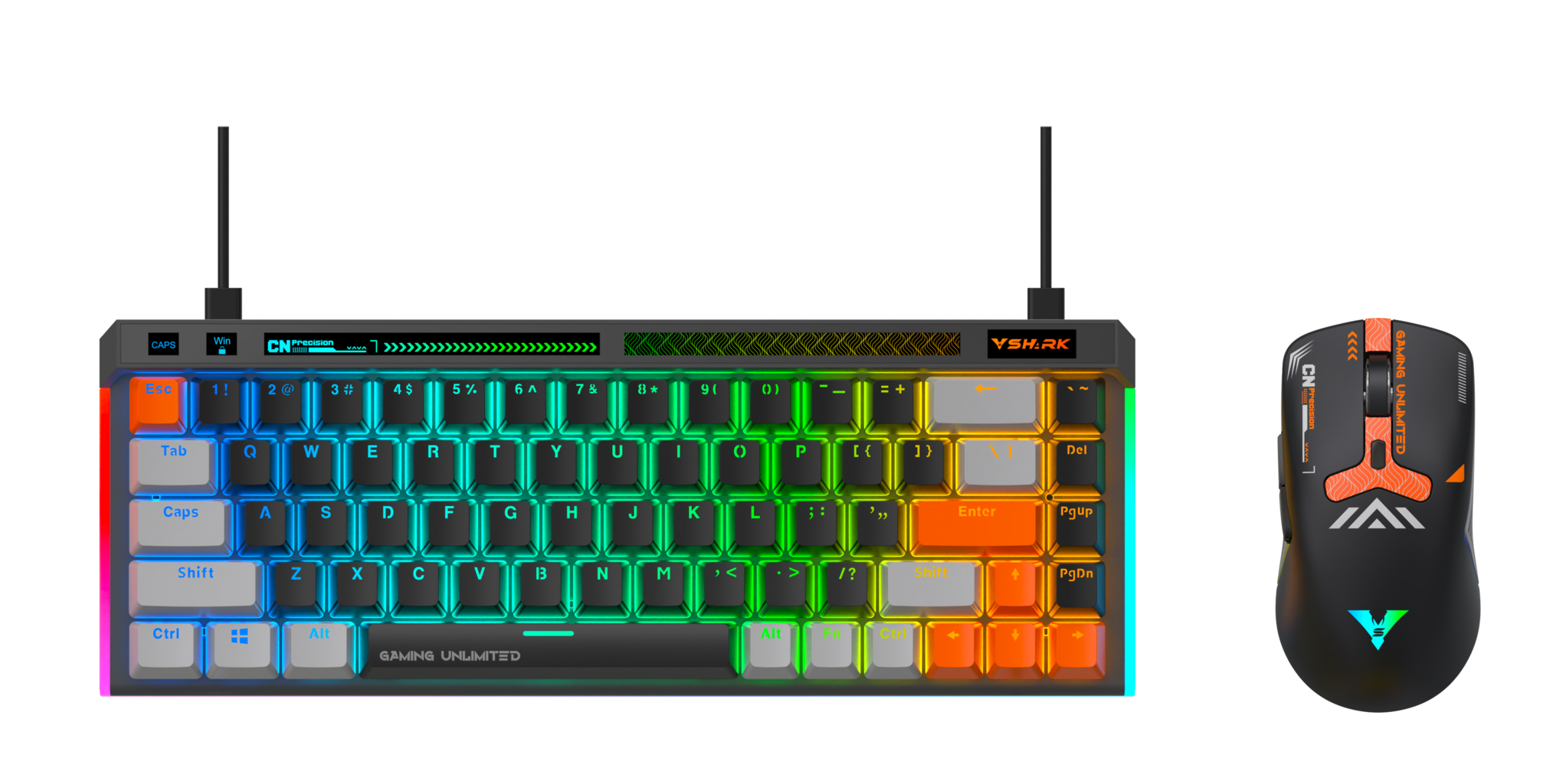 Wired Mechanical Keyboard Combo ,light On 4 Sides ,stream Light,rgb ...