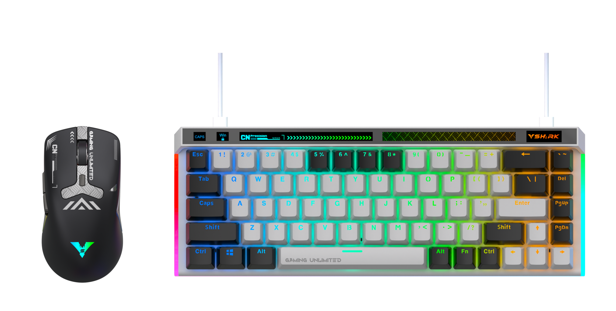 Wired Mechanical Keyboard Combo ,light On 4 Sides ,stream Light,rgb ...