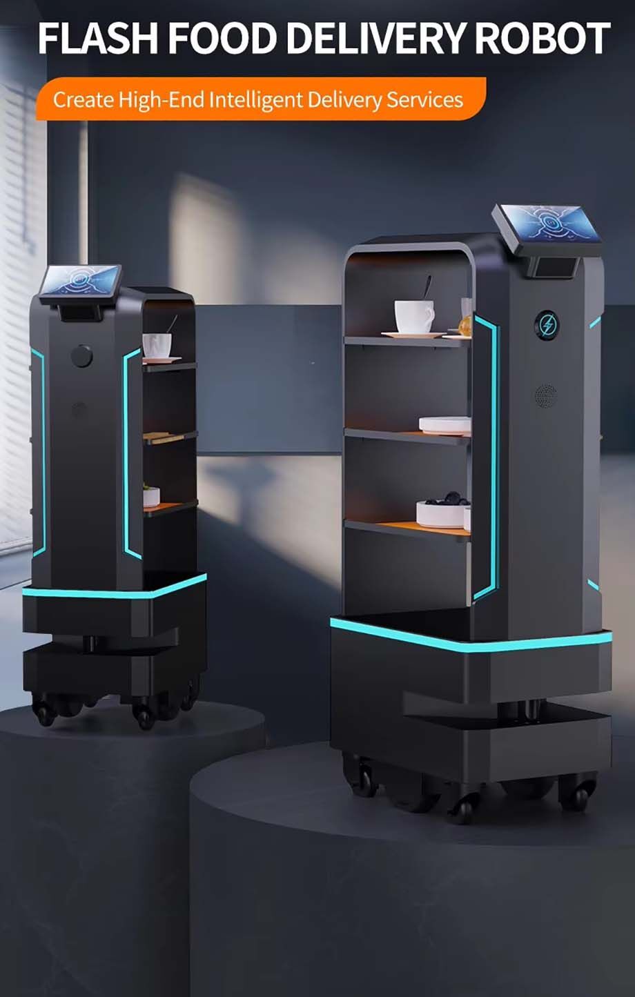 Hotel Restaurant Catering Robot Dining Delivery Service Intelligent ...