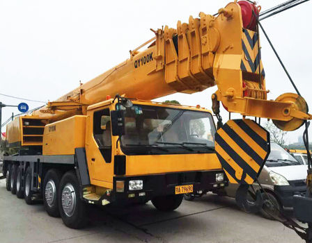 Heavy Duty 100 Ton Truck Crane Qy100k5c 24.6 Ton Counterweight ...