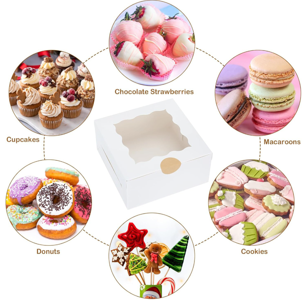 Cake Bakery Boxes With Window And 10 Inches Round Cake Boards, Gift Boxes For Cakes Hot Sale ...