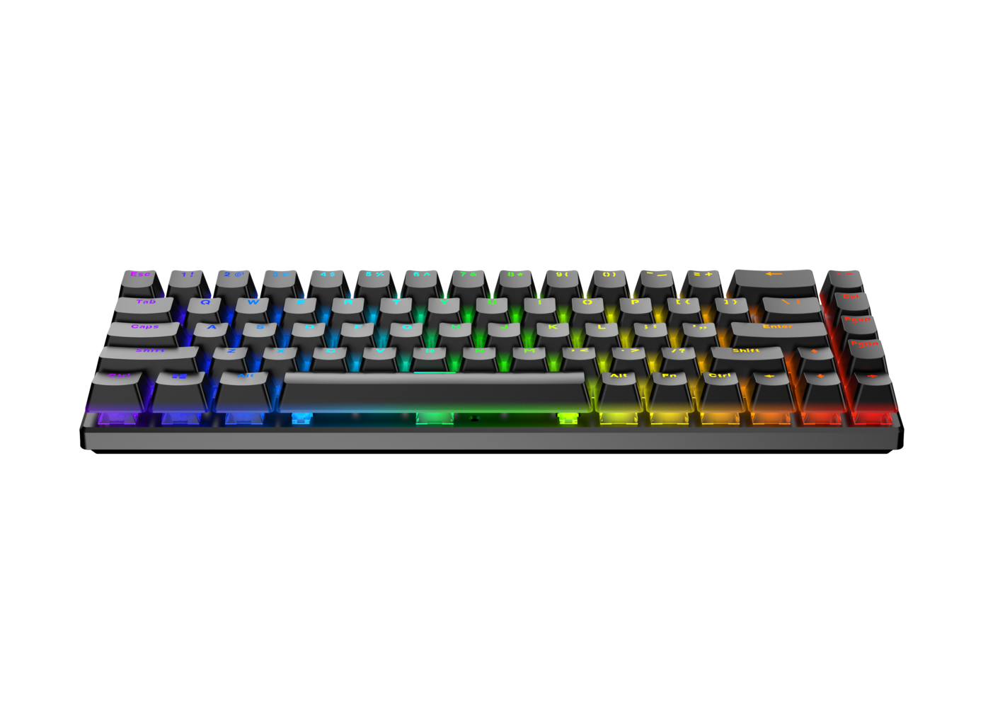 Mini Compact Keyboard, 65% 68keys Mechanical Gaming Keyboard, Rainbow ...