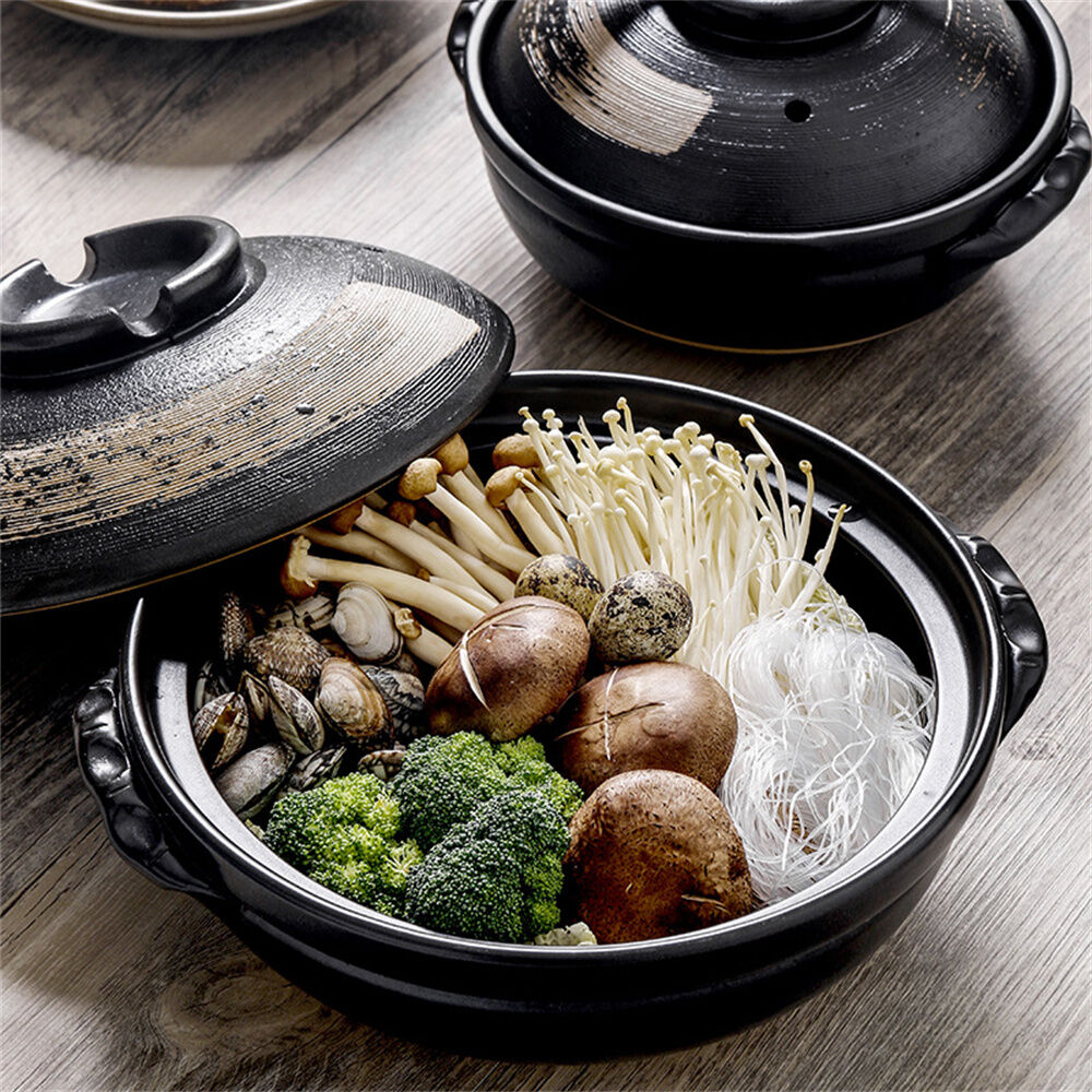 Stew Pot Soup Household Ceramic Gas Clay Pot Rice Casserole Single ...