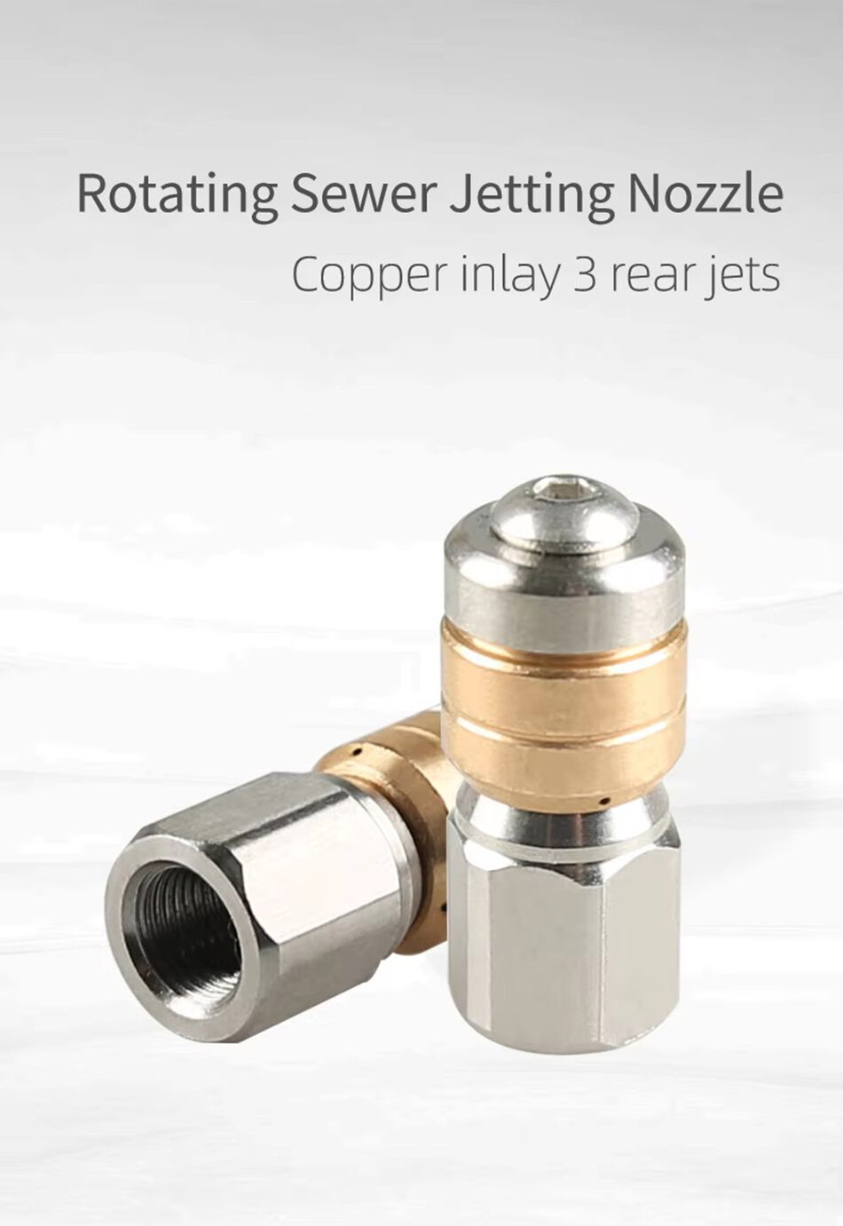 Bulk Buy China Wholesale Sps 1/8" Rotating Sewer Jetting Nozzle With 3 ...