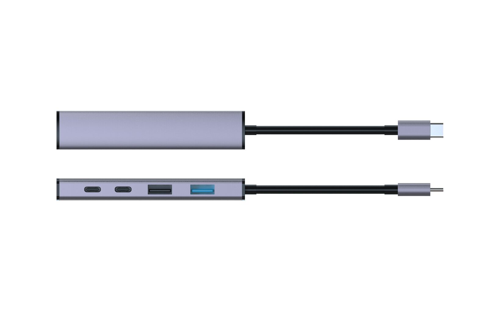 Wholesale 5 Ports Ultra Slim Usb A And Usb C Otg Splitter Adapter Hub ...
