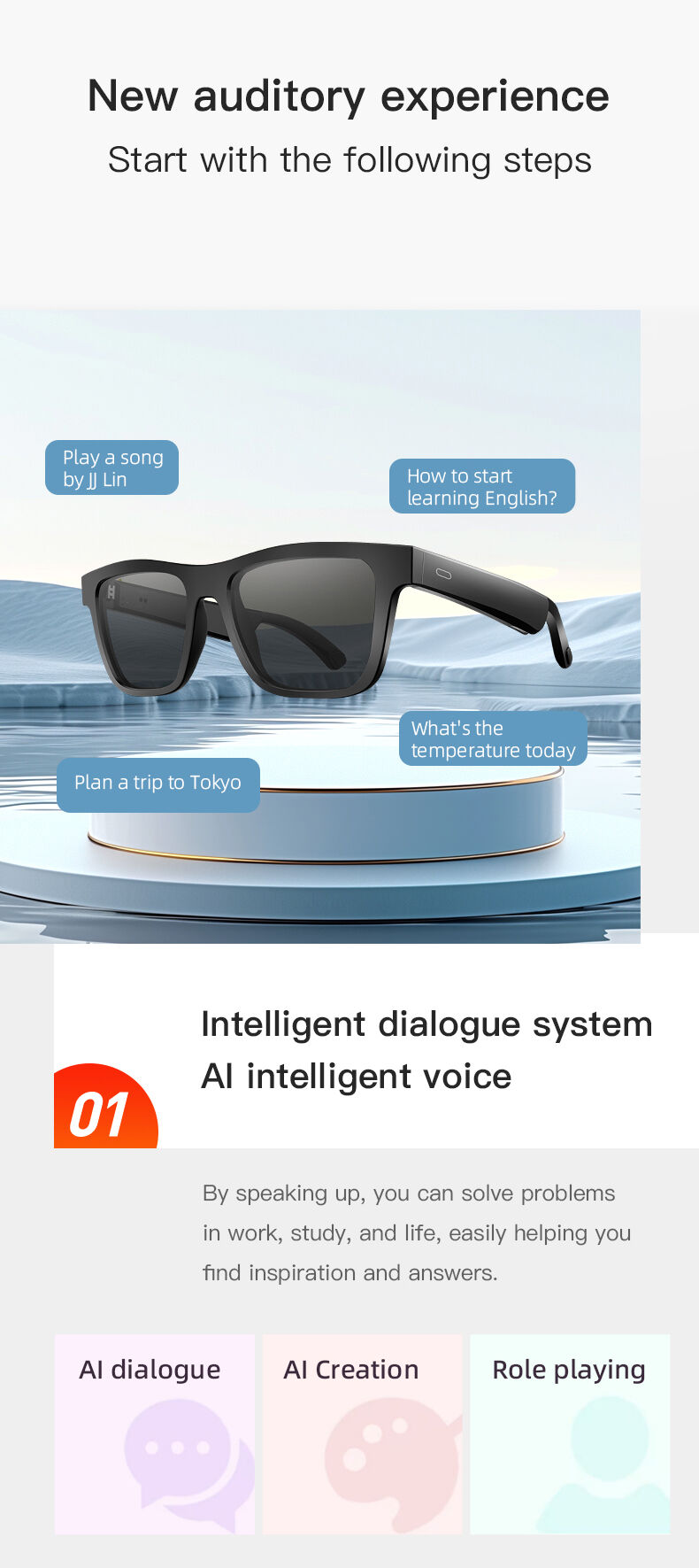 Professional Classic Style Nym13 Smart Glasses Anti-blue Light Touch ...