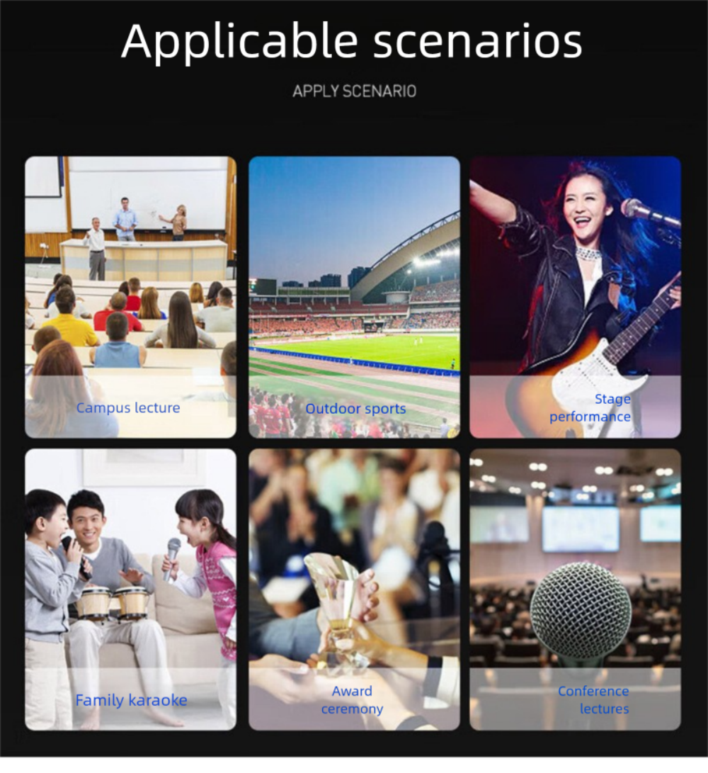 Voxfull G70-1 One-drag-two Wireless Mic Professional Stage Performance ...