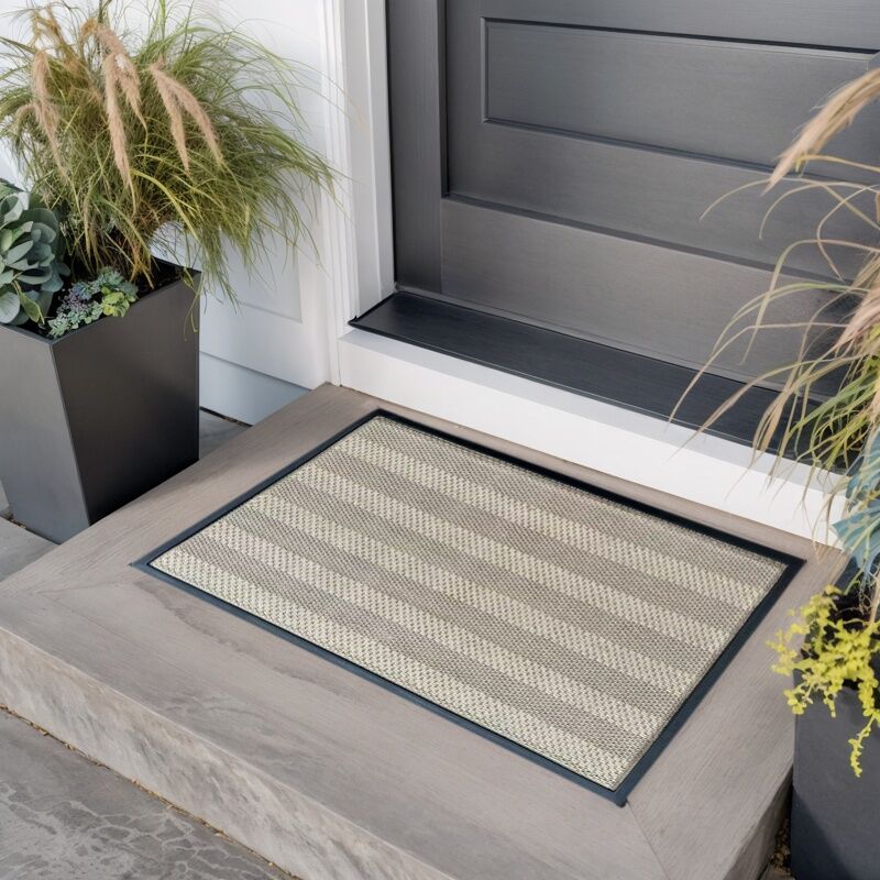 Natural Herringbone Patternjute Mat With Rubber Backing - Eco-friendly ...