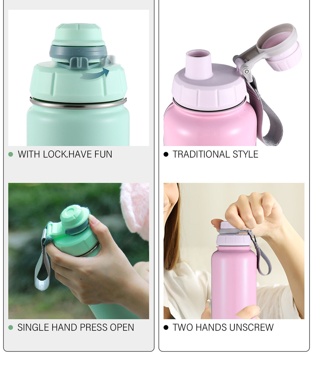 Everich Carry Loop Vacuum Insulated Stainless Steel Water Bottle With ...