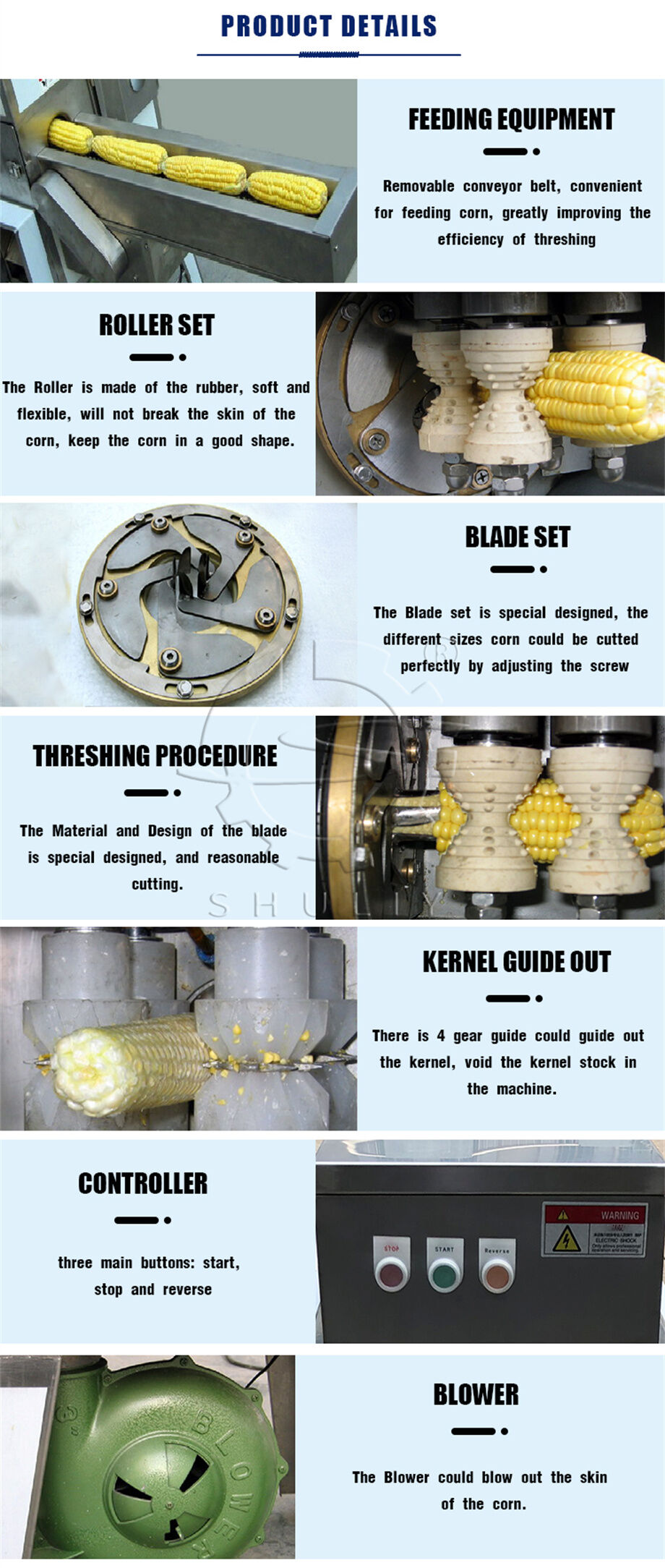 Industrial Corn Thresher Machine/ Sweet Corn Sheller Machine Automatic ...