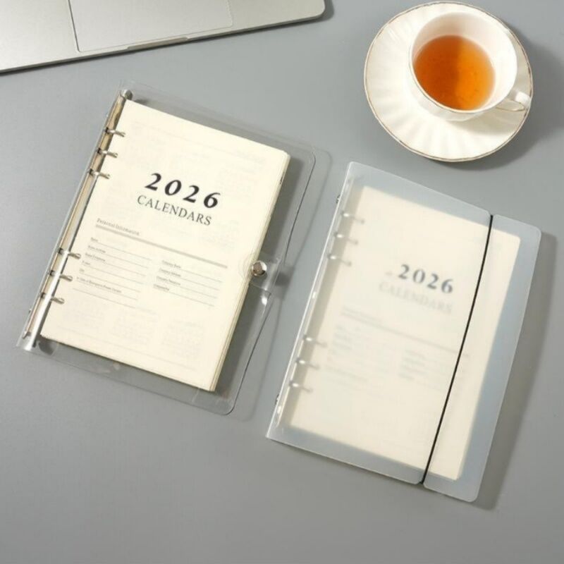 Transparent Loose Leaf Clear Pvc Binder A5 Acrylic Binder Cover 6-holes ...