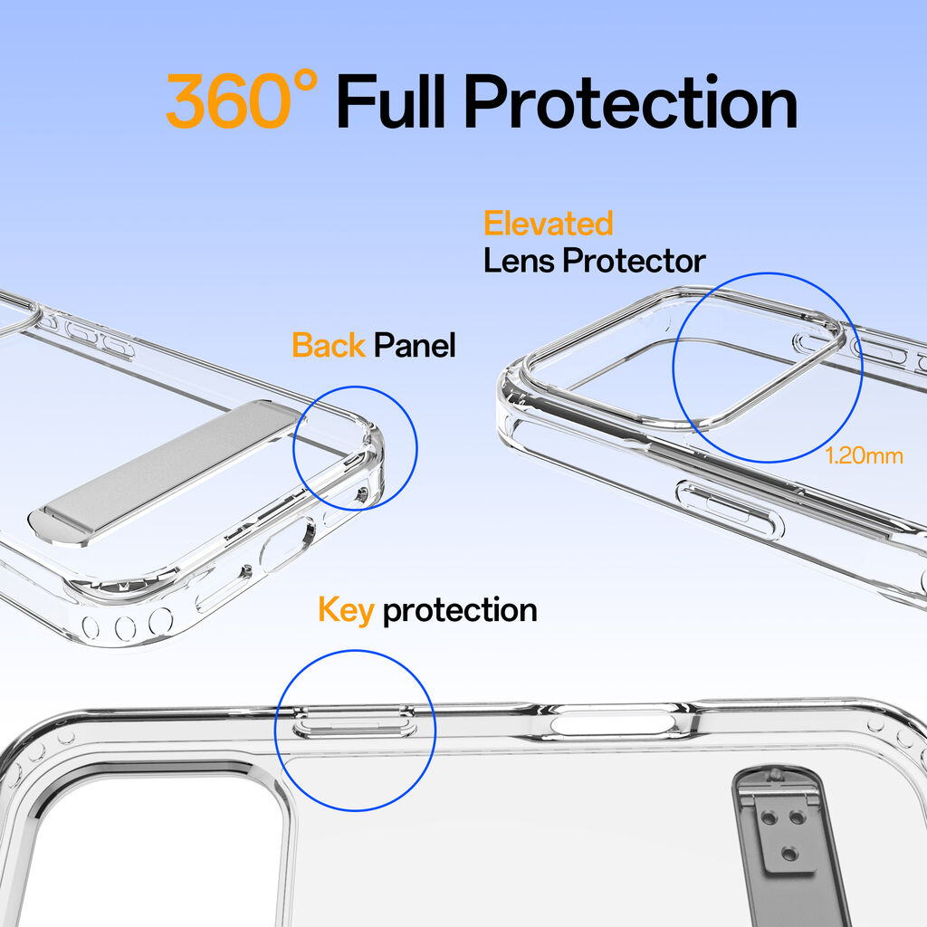 2025 Steel Pro Aluminum Alloy Invisible Stand 4 Air Corner Soft Tpu+pc ...