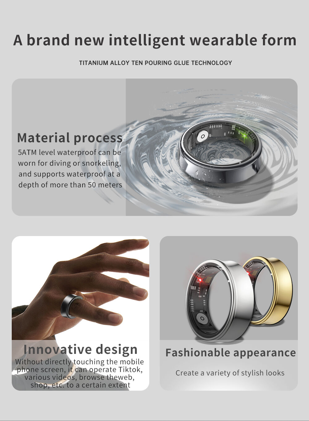 Buy China Wholesale 2025 Sr05 Titanium Smart Rings With Health Tracke ...