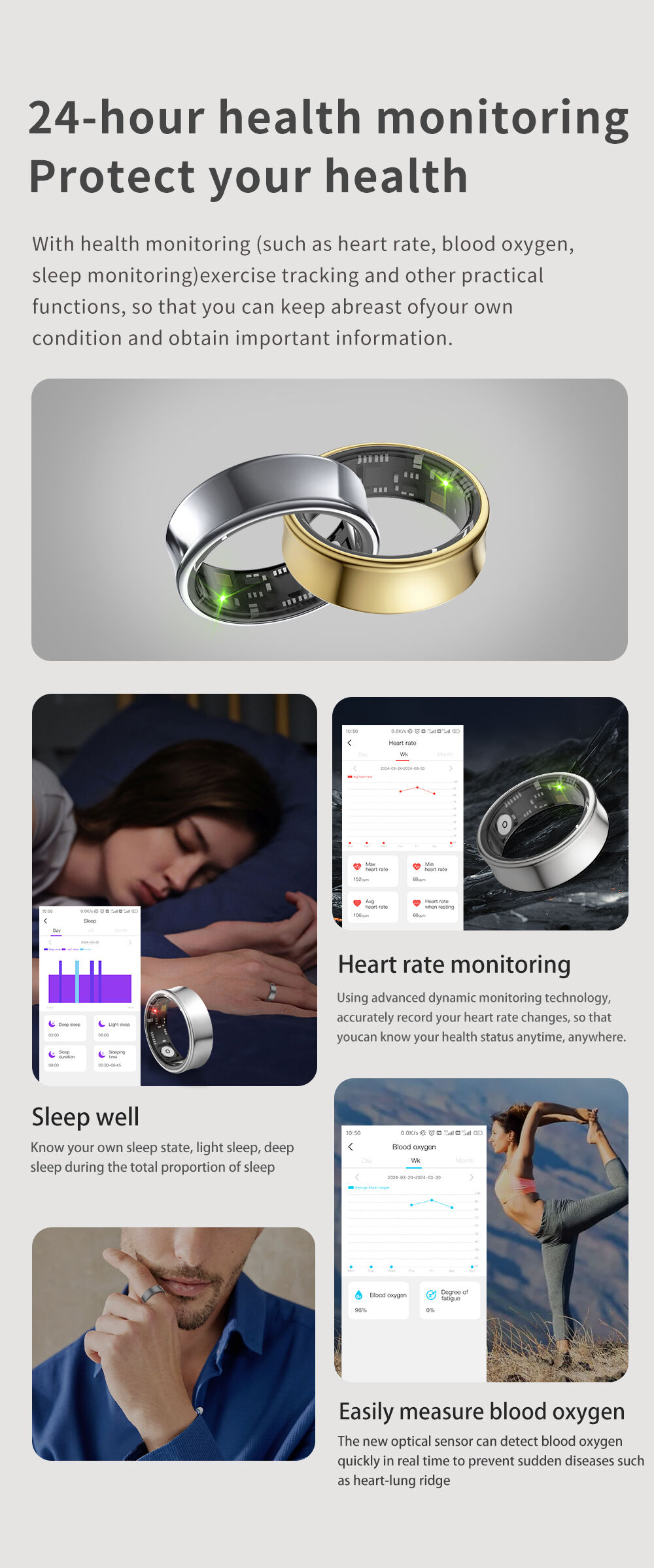 Buy China Wholesale 2025 Sr05 Titanium Smart Rings With Health Tracke ...