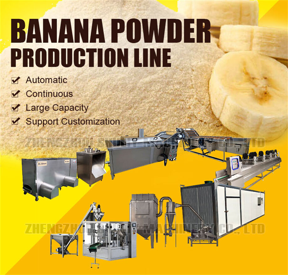 Banana Powder Making Machine Plantain Flour Banana Powder Production ...