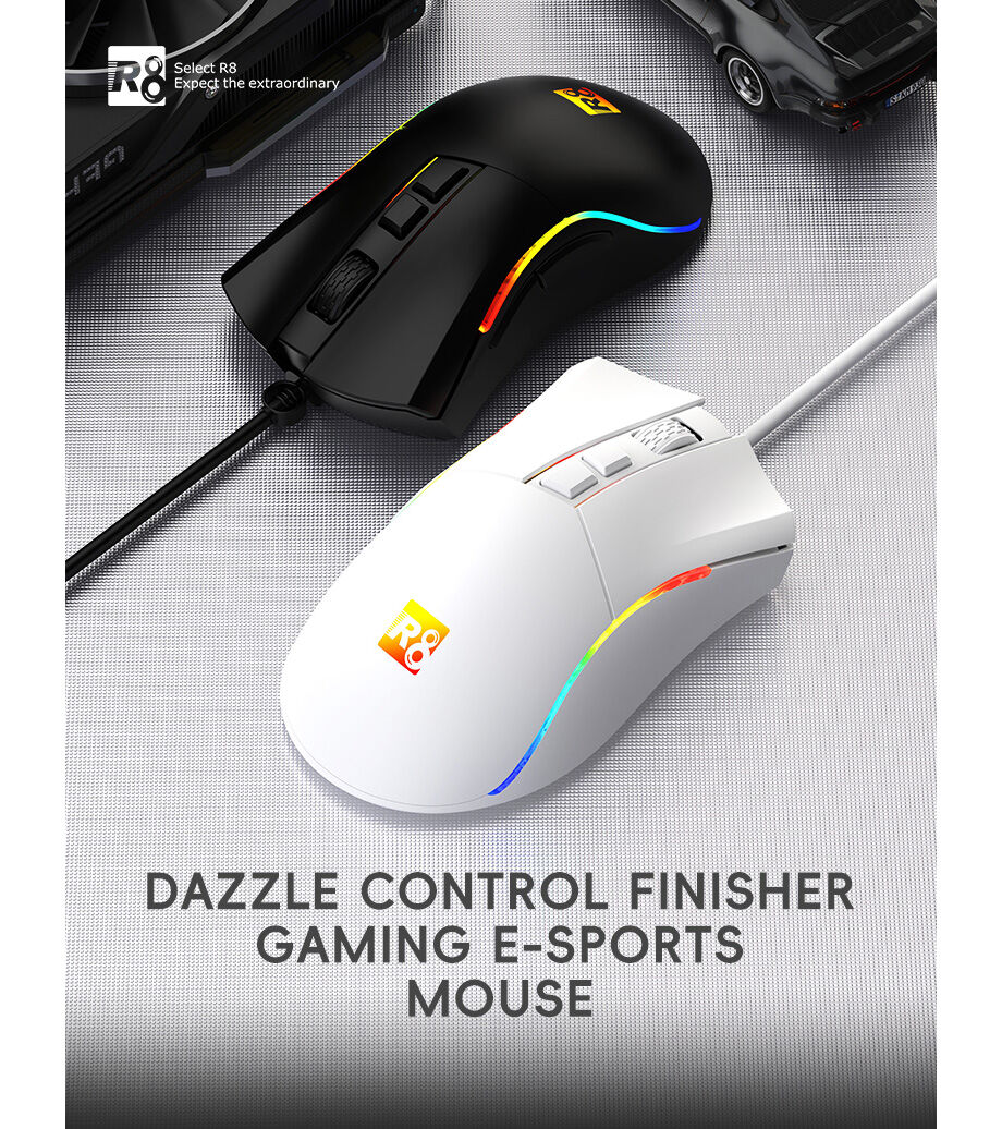 Wholesale Simple Style Ergonomic Rgb Usb Wired 7 Buttons 1200-7200 Dpi ...