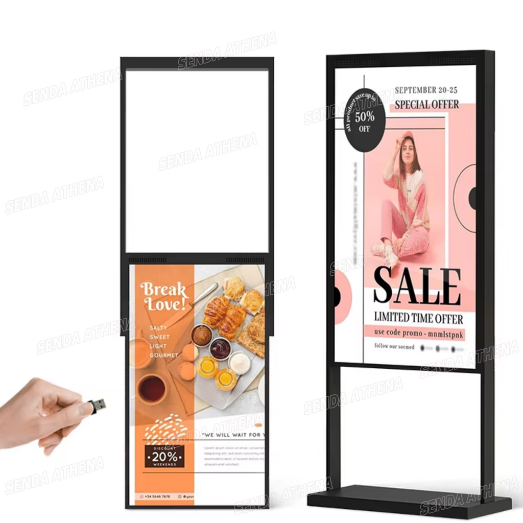 43 Inch Double-sided Hanging Window Digital Signage, Retail Digital ...