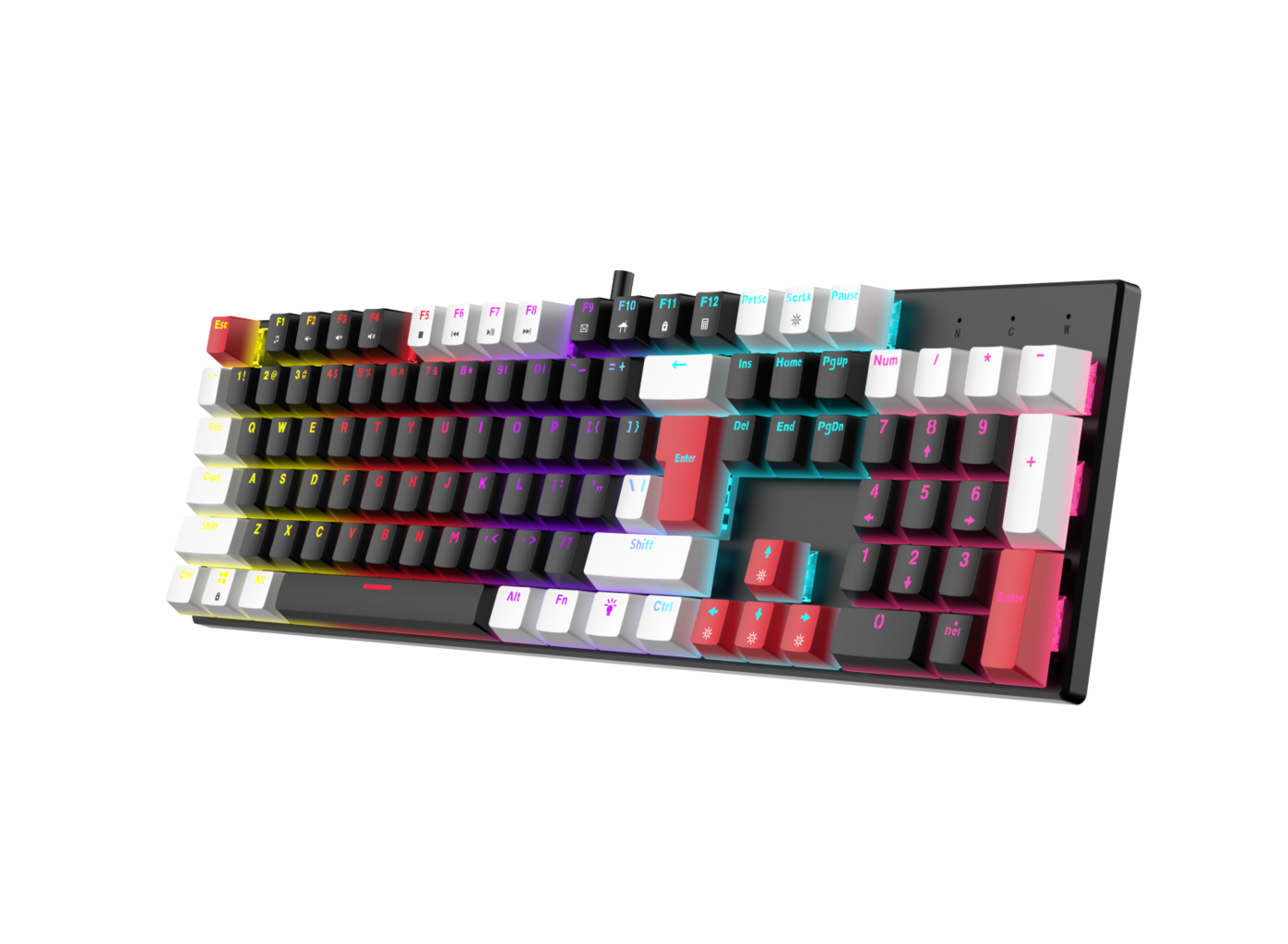 3a Keycap Combo Full Size Rainbow Backlit Mechanical Keyboard Abs ...