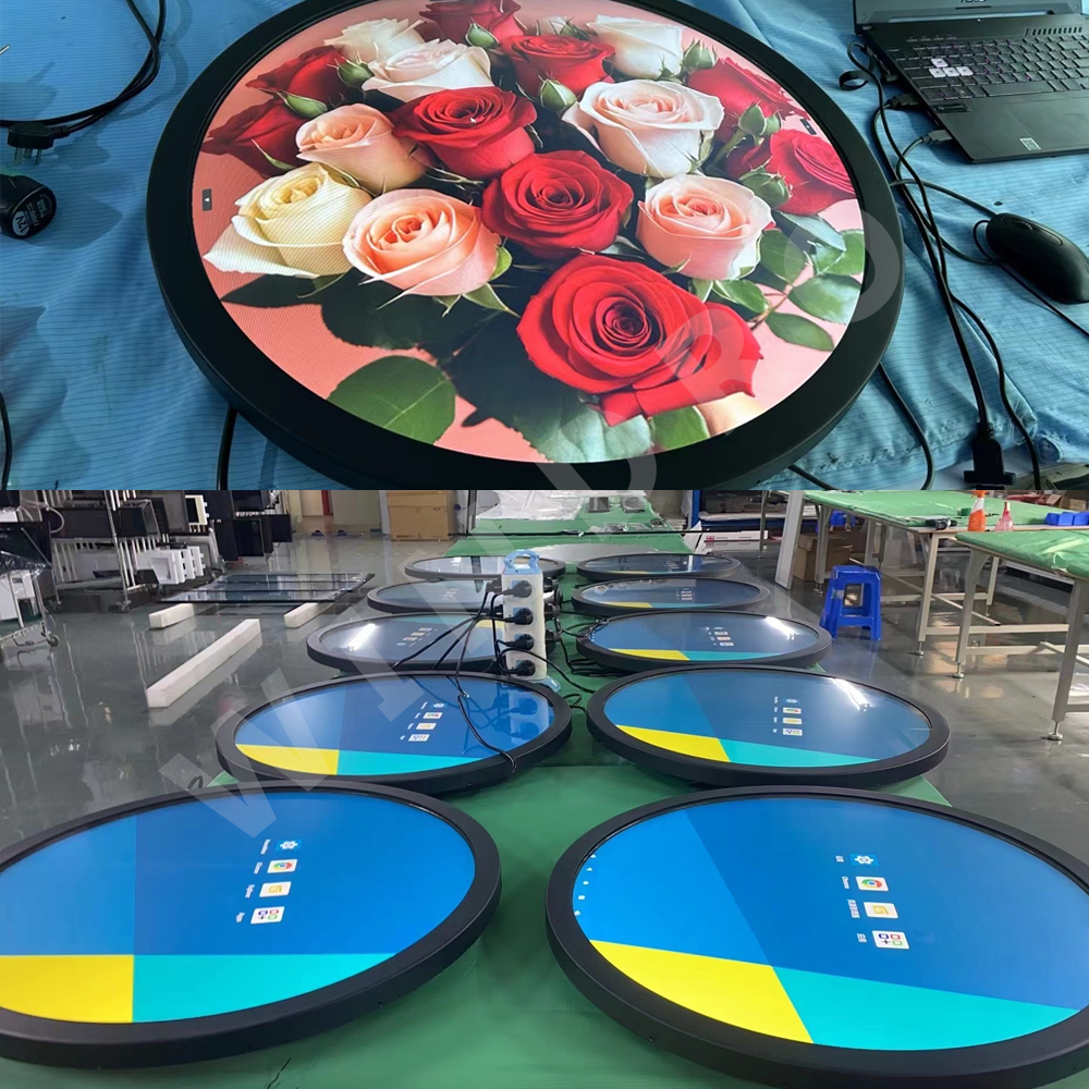 23.6 Inch Round Tft Lcd High-brightness Monitor With Android 14/hdmi ...