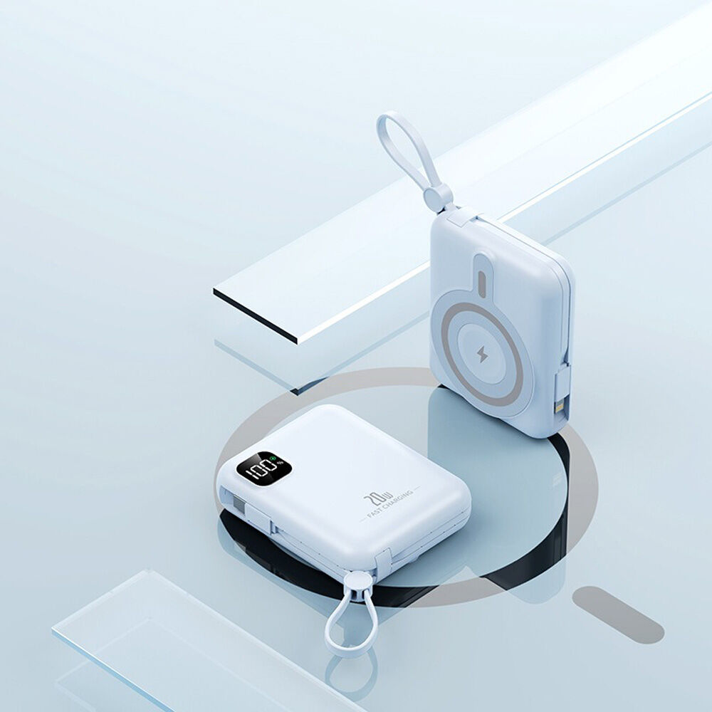 Custom Led Display Fast Charging Portable Mini Magnetic Wireless Power ...
