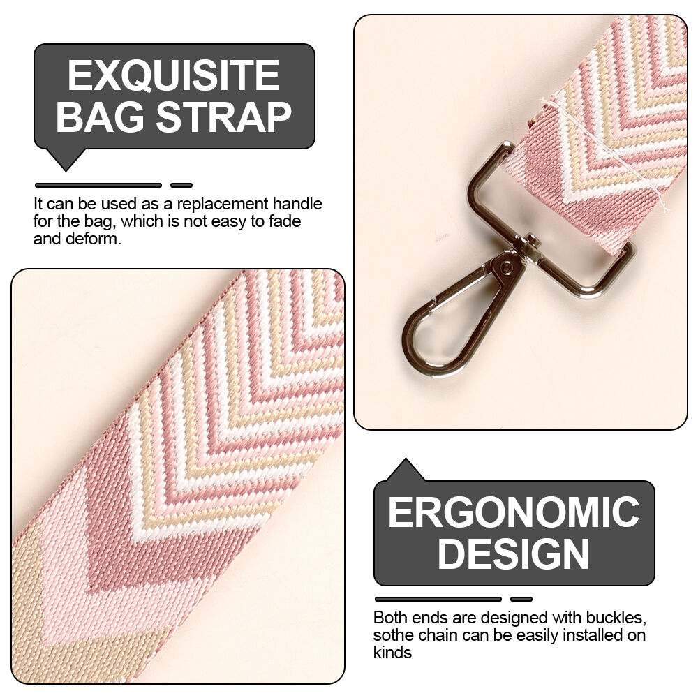 Wide Adjustable Polyester Woven Arrow Strap Crossbody Bags Rewin's ...