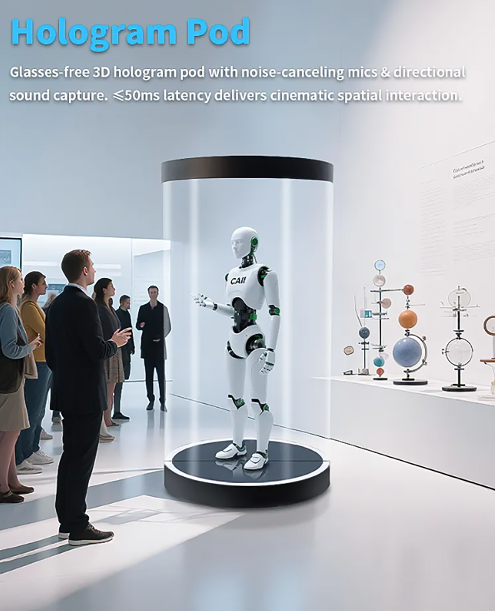 21.5" 75"interactive 3d Ai Holographic Human Display For Retail, Events ...