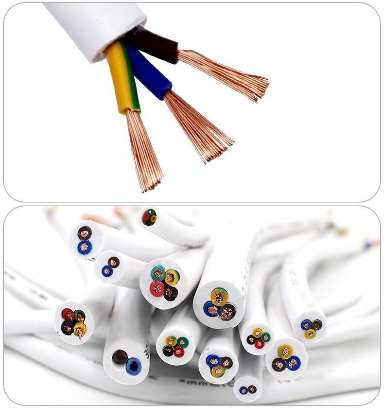White Flex 1.0mm 3 Core 2183y Round Flexible Wire Electrical Wiring ...