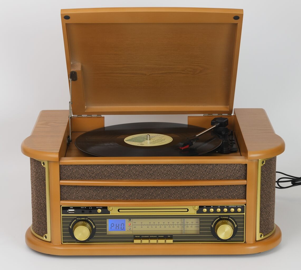 Hot Sale Classic Home Theater Systems All-in-one Wooden Vinyl Turntable ...
