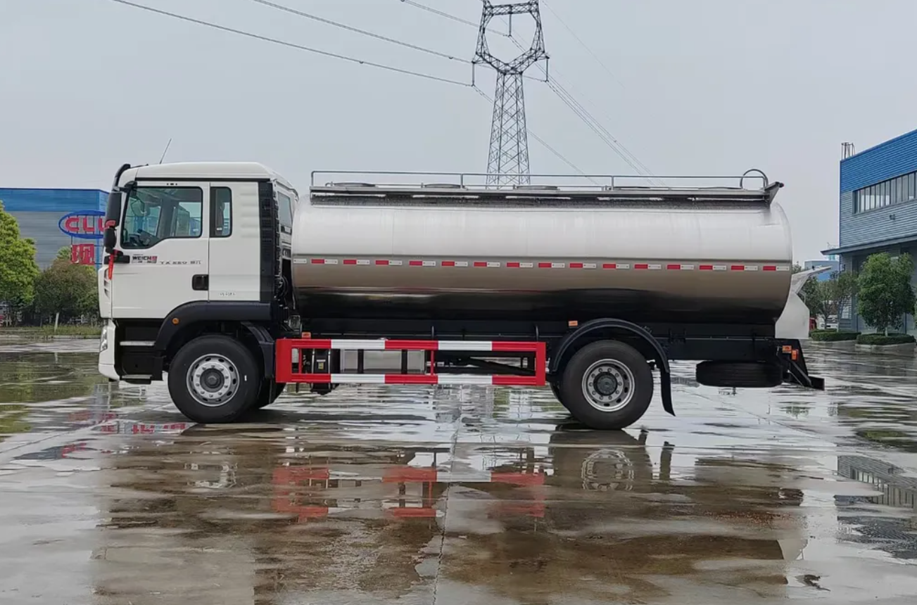 4x2 Howo Fresh Milk Transport Tank Truck Water Truck With Temperature ...